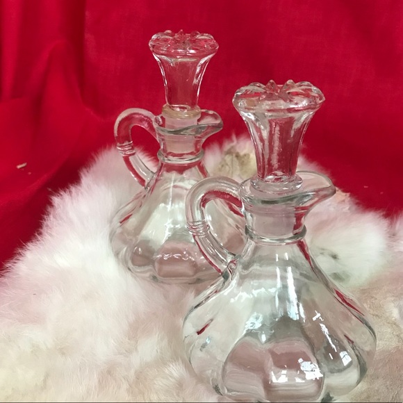 Vintage | Dining | Vintage Crystal Cruets Pair | Poshmark